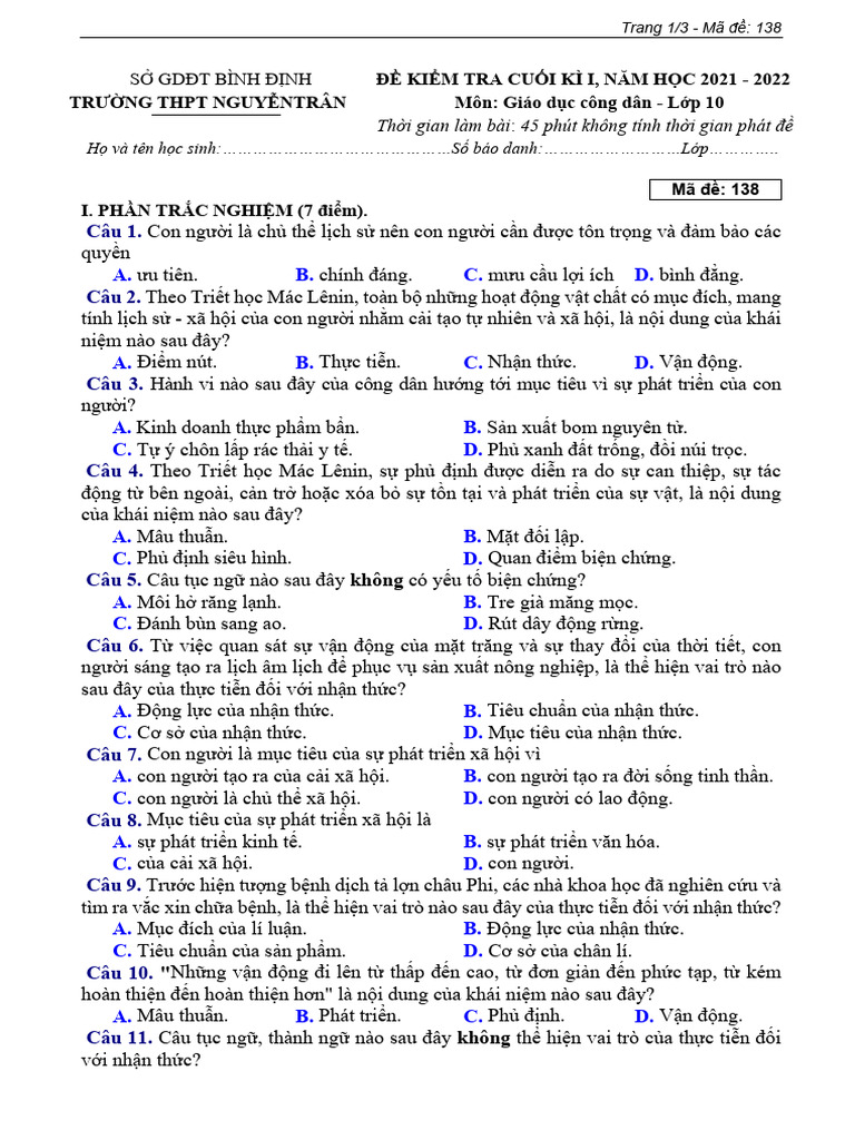 de-kiem-tra-cuoi-ki-1-gdcd-10-nam-2021-2022-truong-thpt-nguyen-tran-binh-dinh | PDF