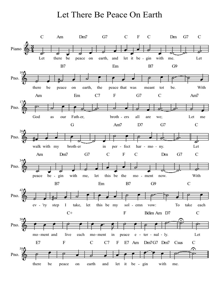 Let There Be Peace On Earth | PDF