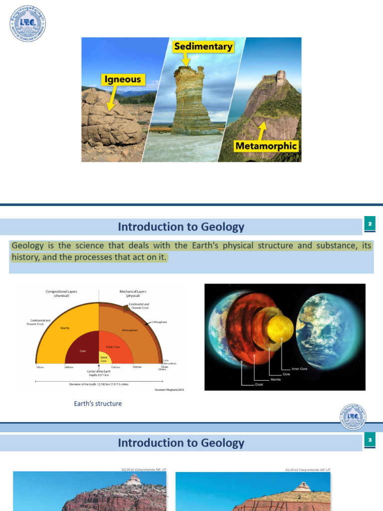 Lecture 1 Introduction To Geology | PDF | Rock (Geology) | Earth Sciences