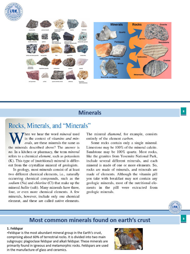 Lecture 2 Rocks and Minerals Part 1 | PDF | Minerals | Rock (Geology)