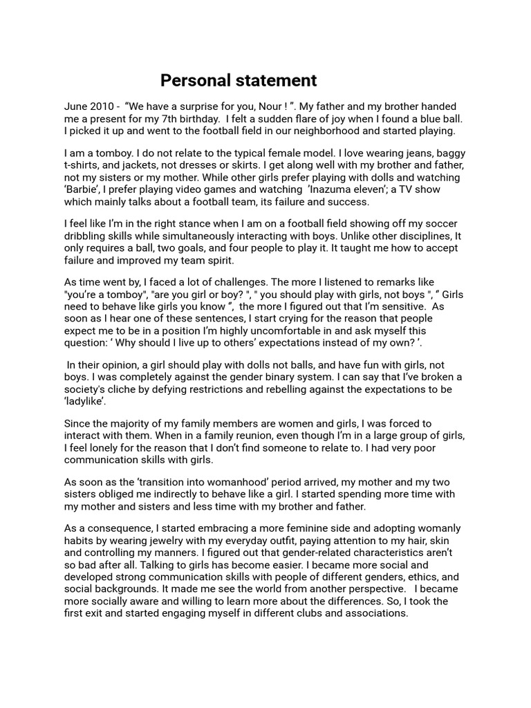 Personal-statement-1 | PDF