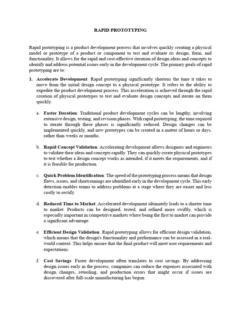 2. Rapid Prototyping | PDF | 3 D Printing | Prototype