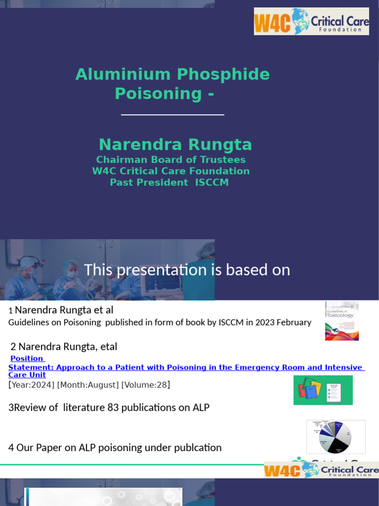 Aluminium Phosphide Poisoning Management | PDF | Clinical Medicine ...