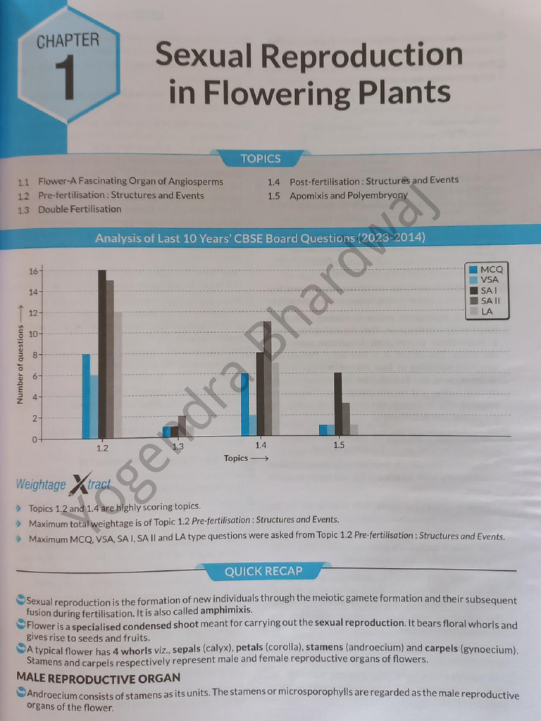 Quick revision notes Unit 1 XII(1) | PDF | Pollination | Seed