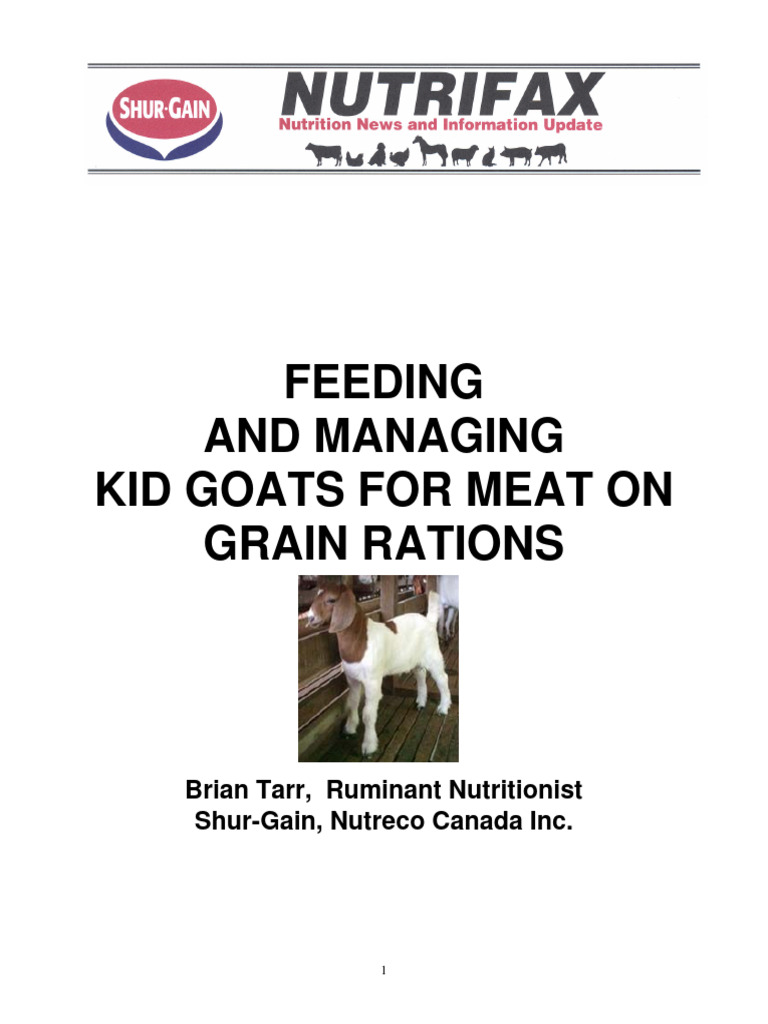 Feeding Managing Meat Goats On Grain Rations | PDF | Hay | Goat