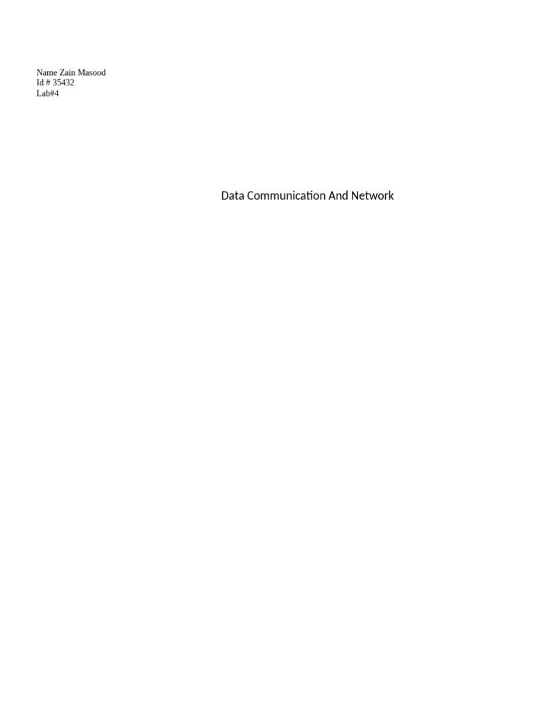 Zain Masood Lab 4 | PDF