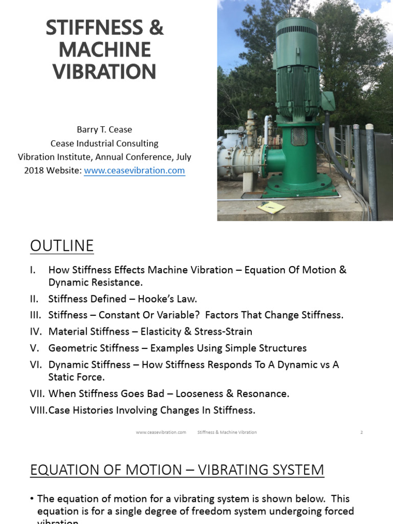 Stiffness Impact on Machine Vibration | PDF | Deformation (Engineering ...