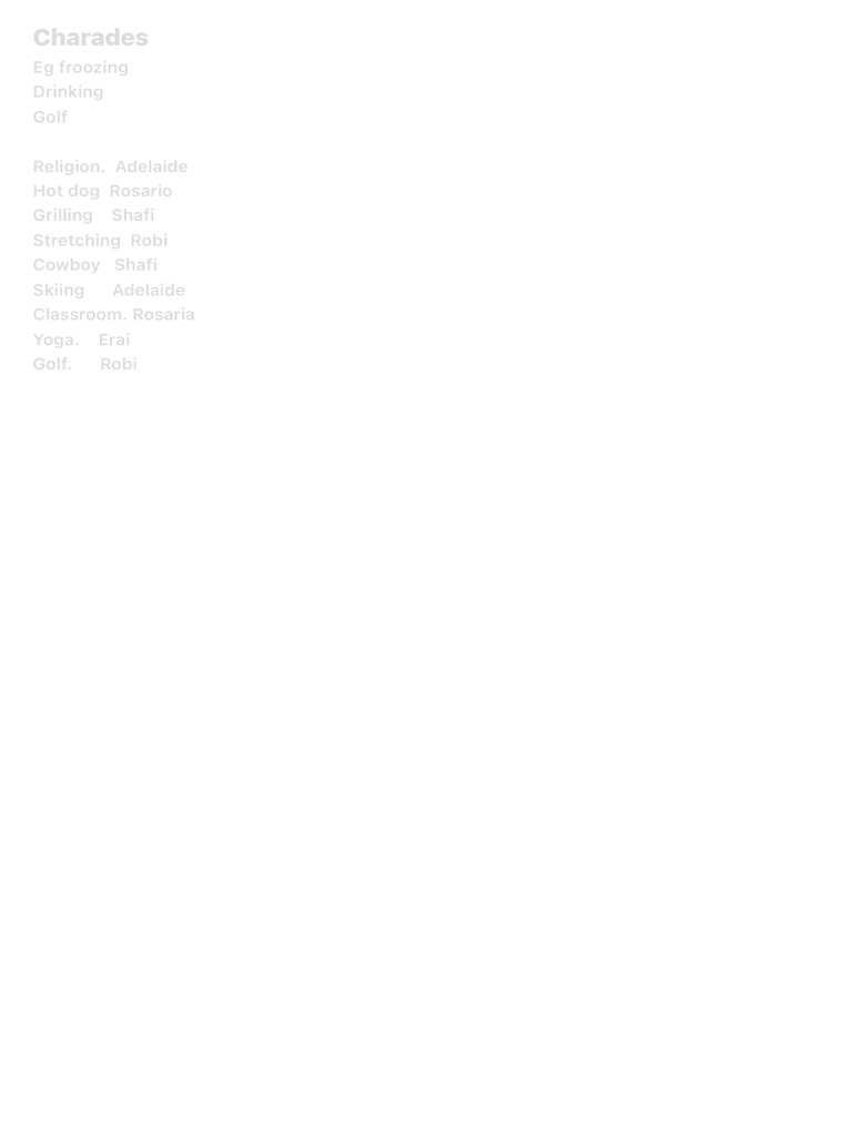 Charades | PDF