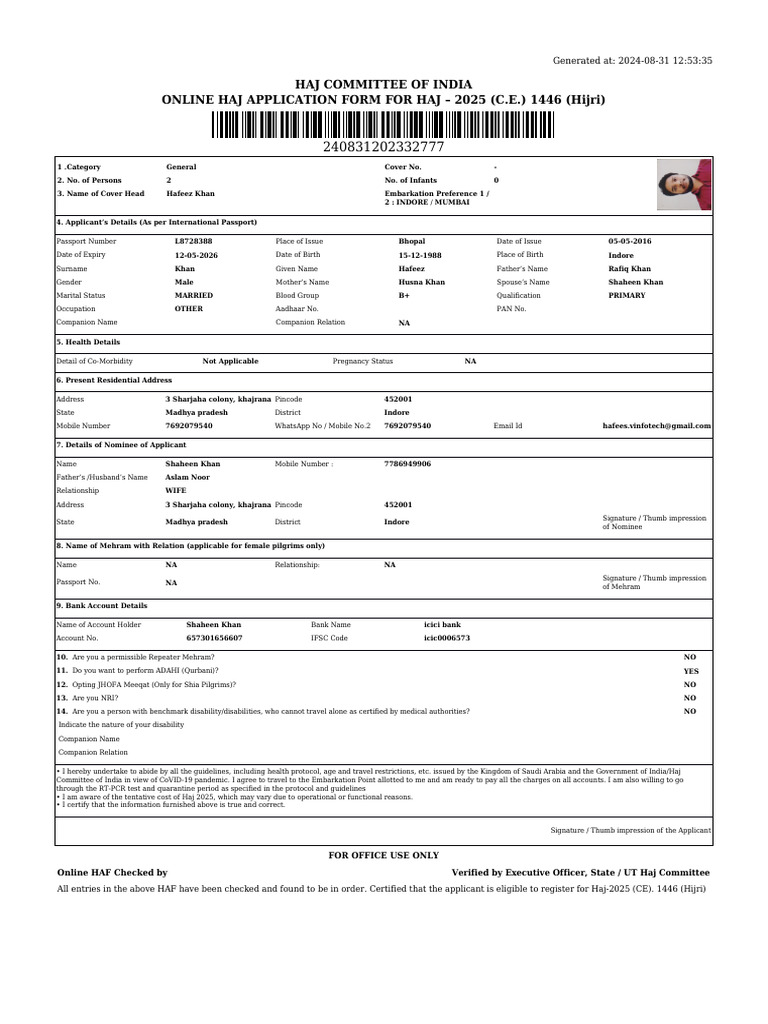 Haj 2025 Application Guide | PDF | Hajj | Passport