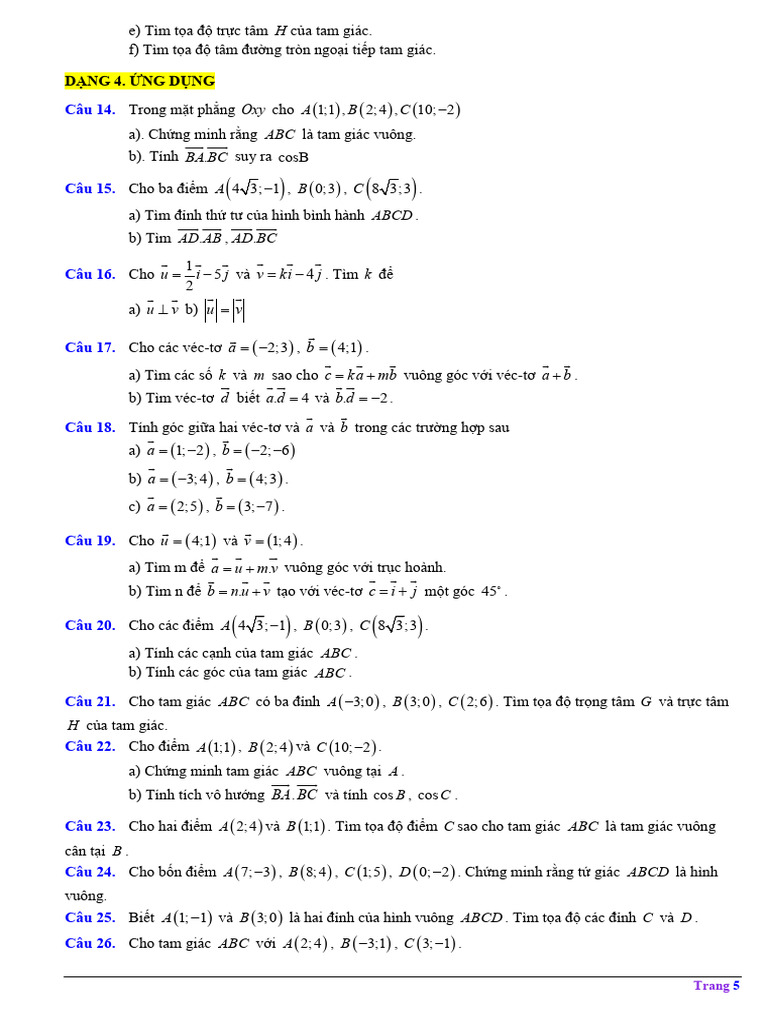 Toa Do Vecto 2 | PDF