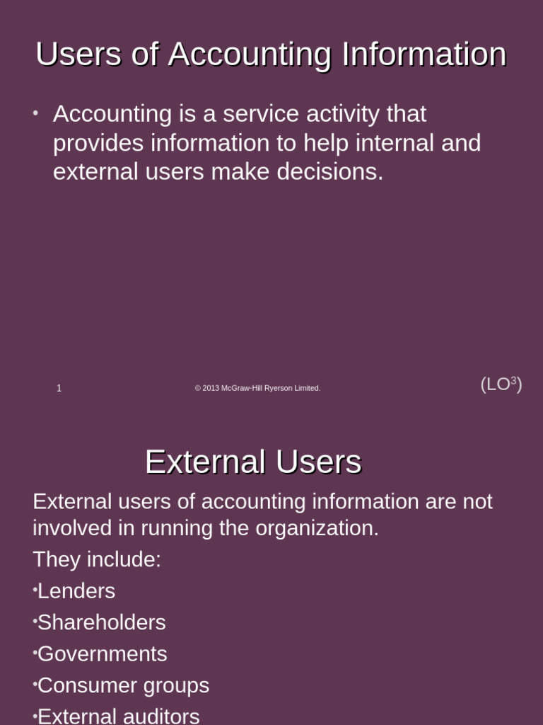 Users of Accounting Information | PDF