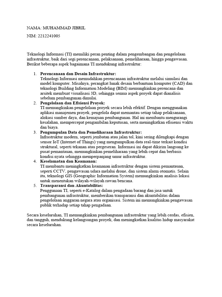 Tugas 2 Matkul Sistem Informasi Muhammad Jibril | PDF