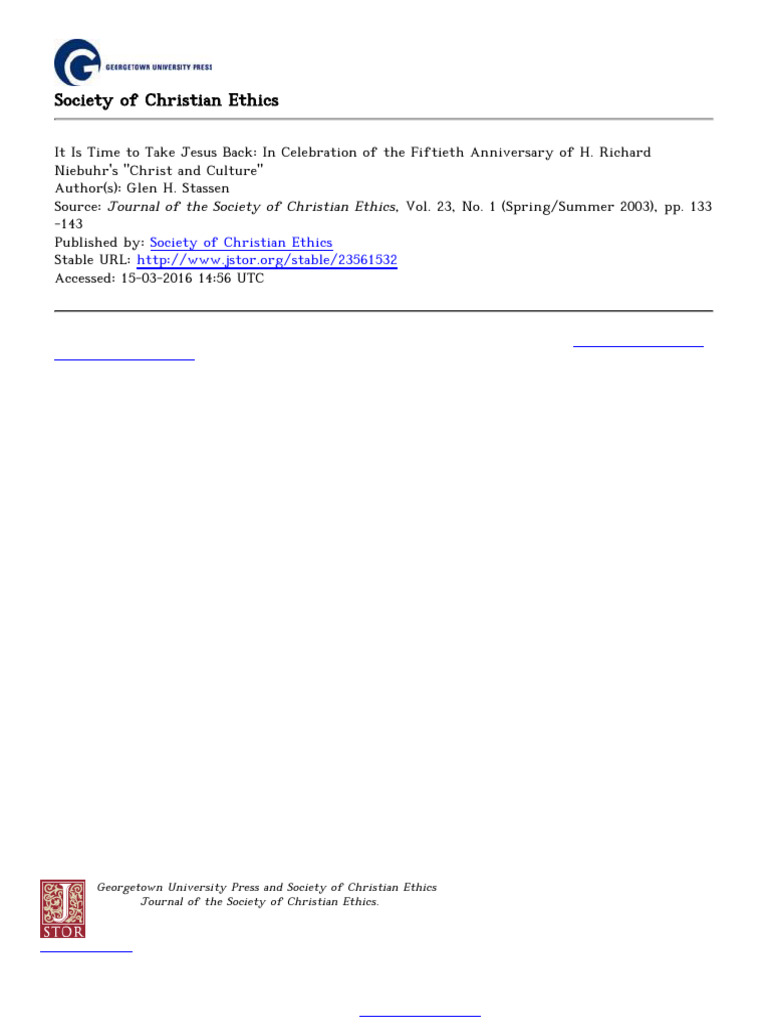 It Is Time To Take Jesus Back: in Celebration of The Fiftieth ...