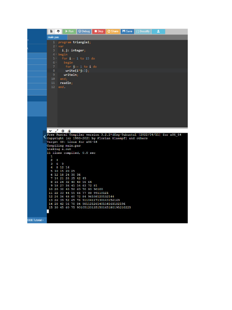 multiplication triangle | PDF