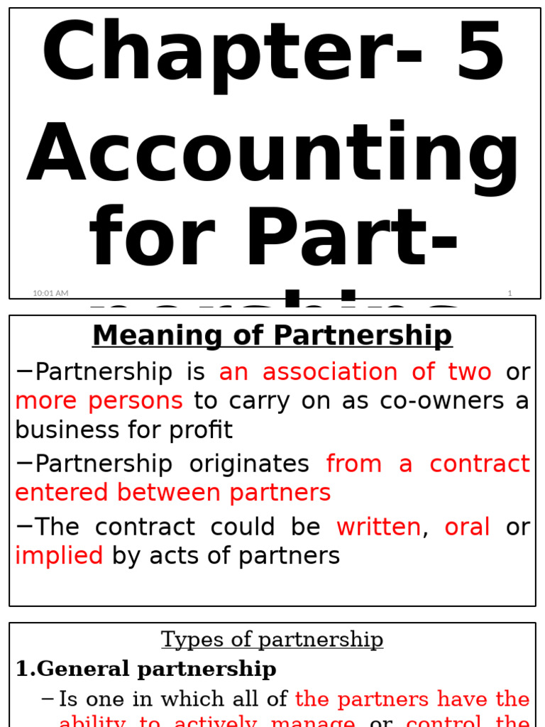 Acc Chapter 5 | PDF | Partnership | Limited Partnership