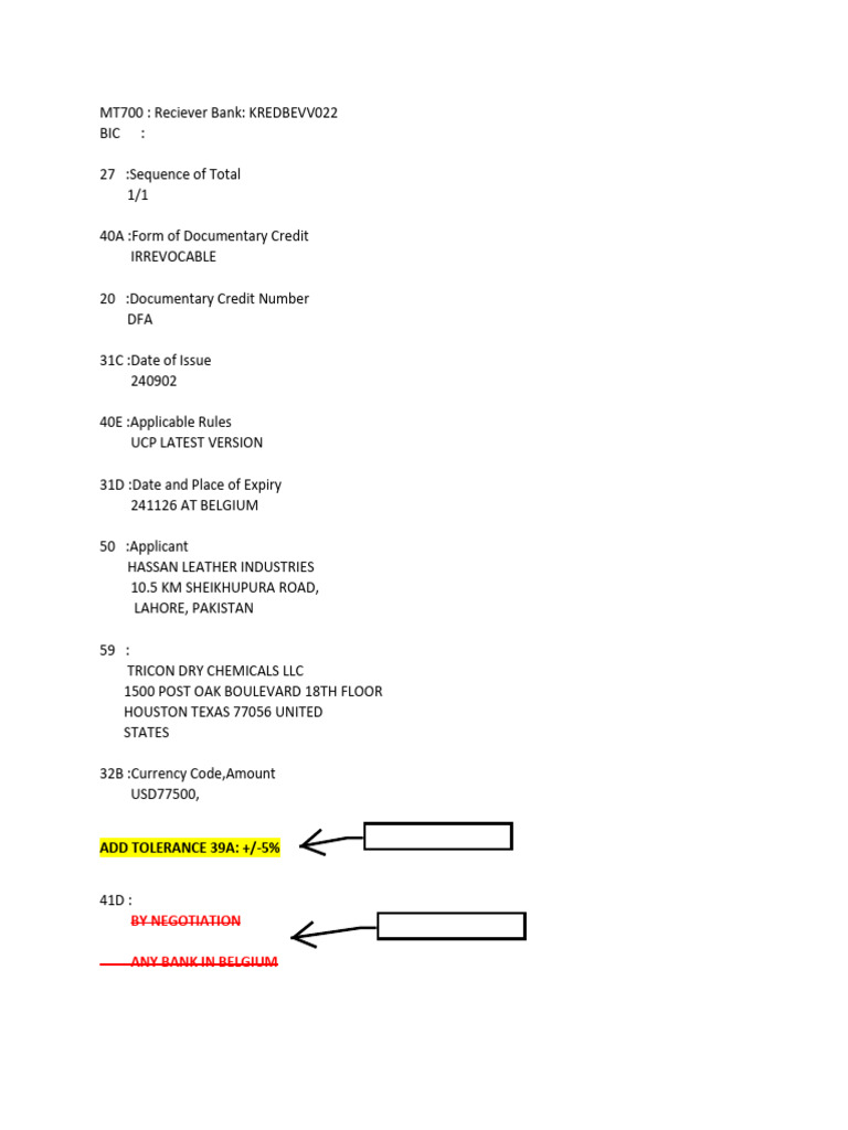Draft Amendments Required | PDF | Cargo | Bill Of Lading