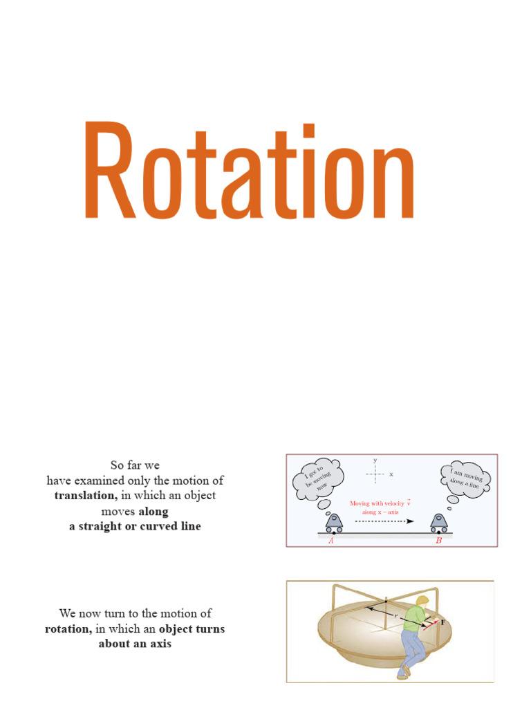 Understanding Translation and Rotation Motion | PDF