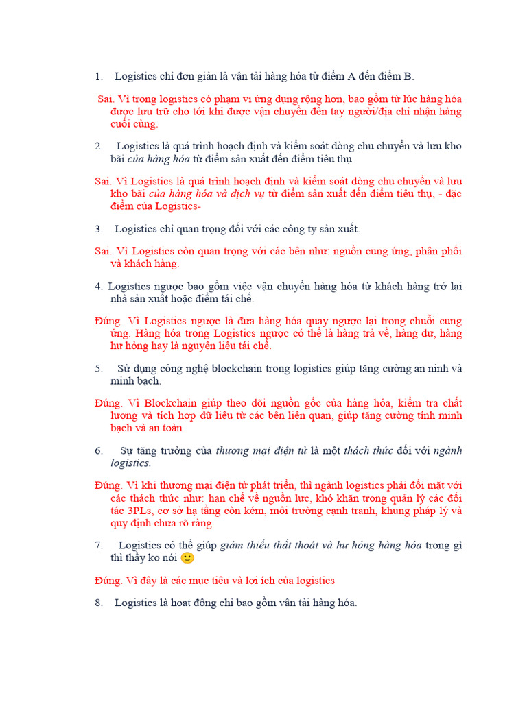 Đúng Sai Log | PDF