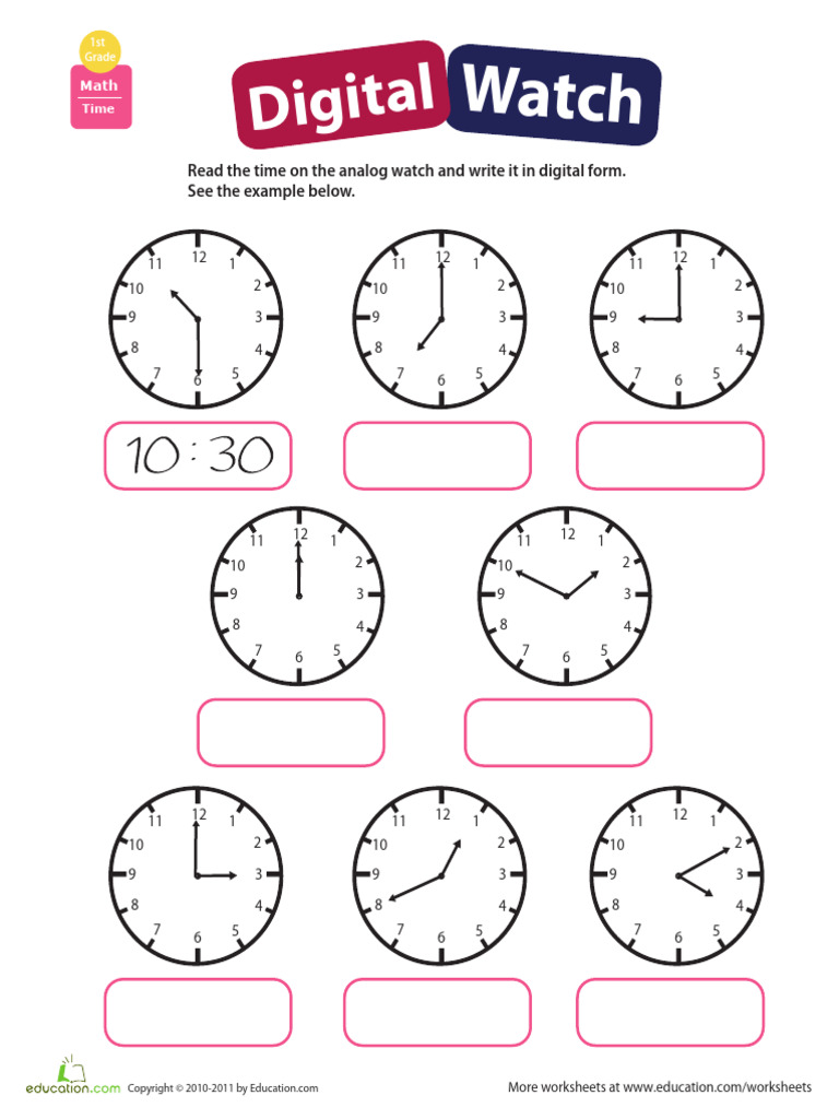 Telling Time Analog Clock | PDF