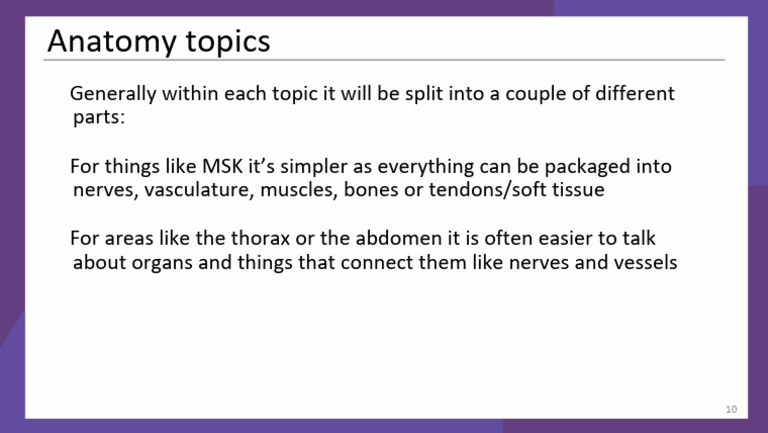 Anatomy Topics Overview and Structure | PDF