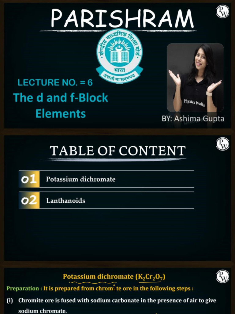 D & F-Block Elements 06 | PDF