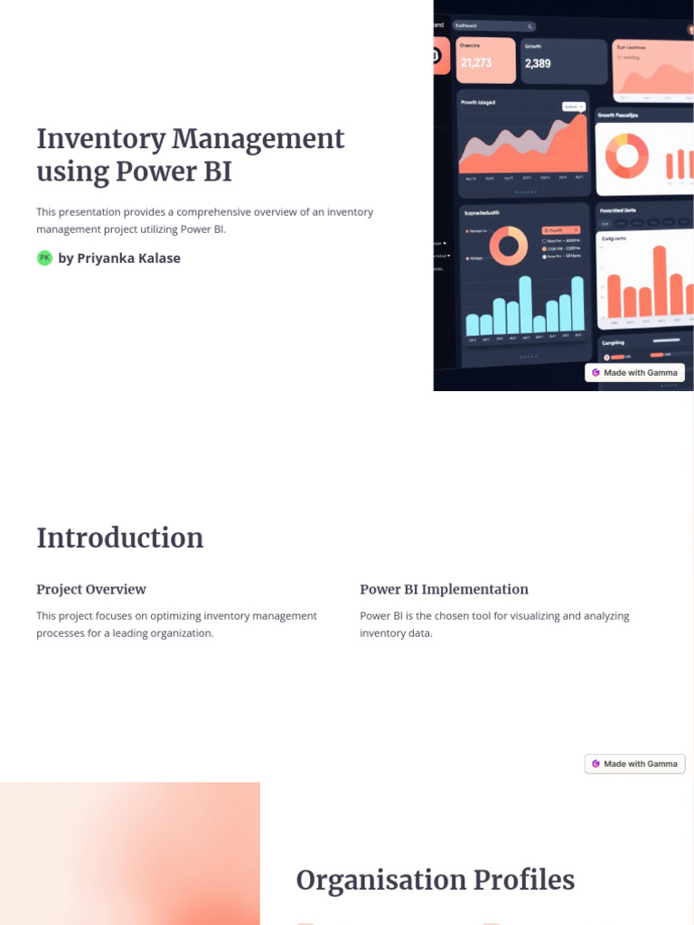 Power BI for Inventory Optimization | PDF | Inventory | Data