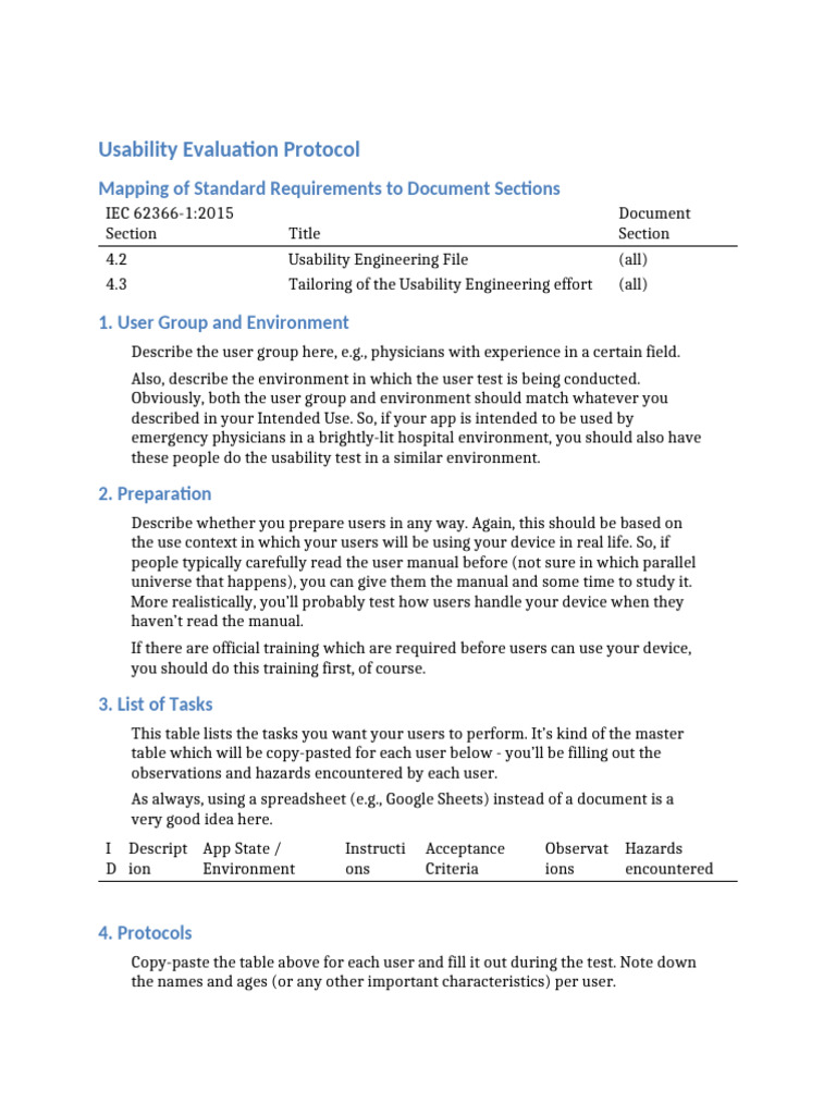 Usability Evaluation Protocol | PDF | Usability | Computing