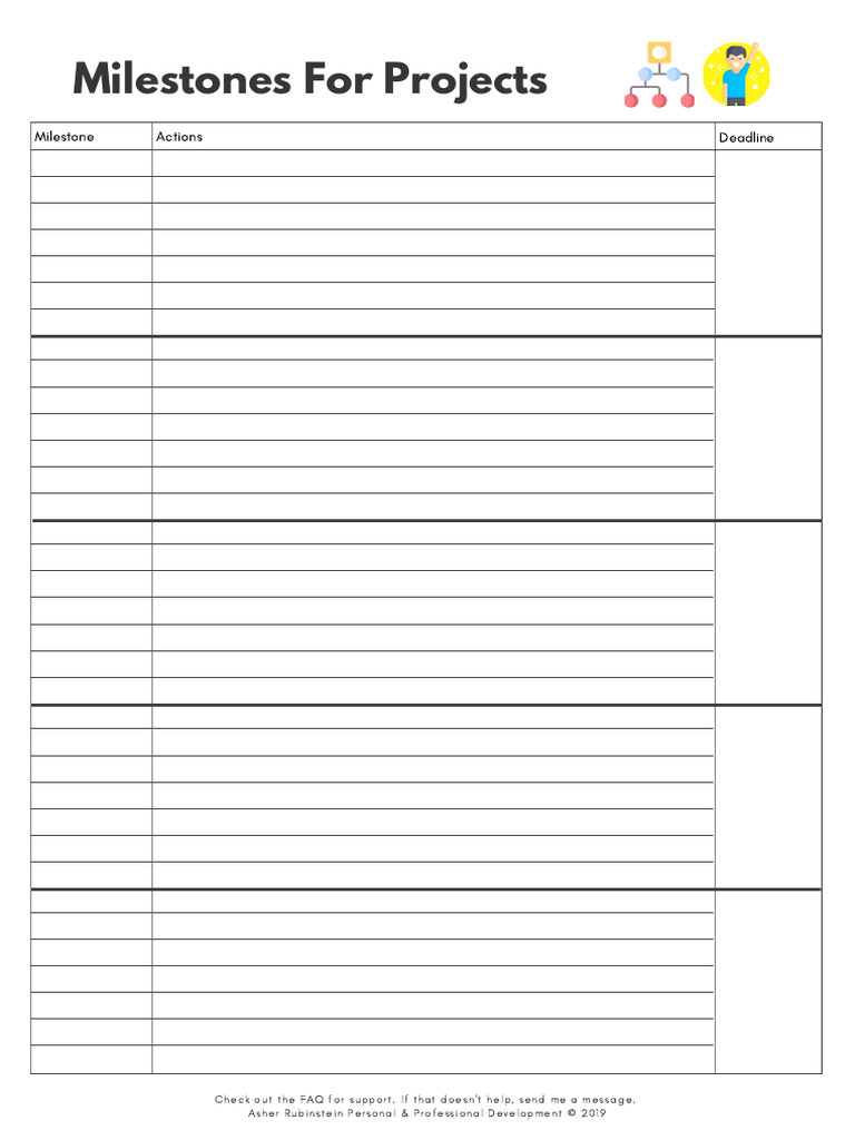 29. Resource 2 - Worksheet - Milestones for Projects | PDF