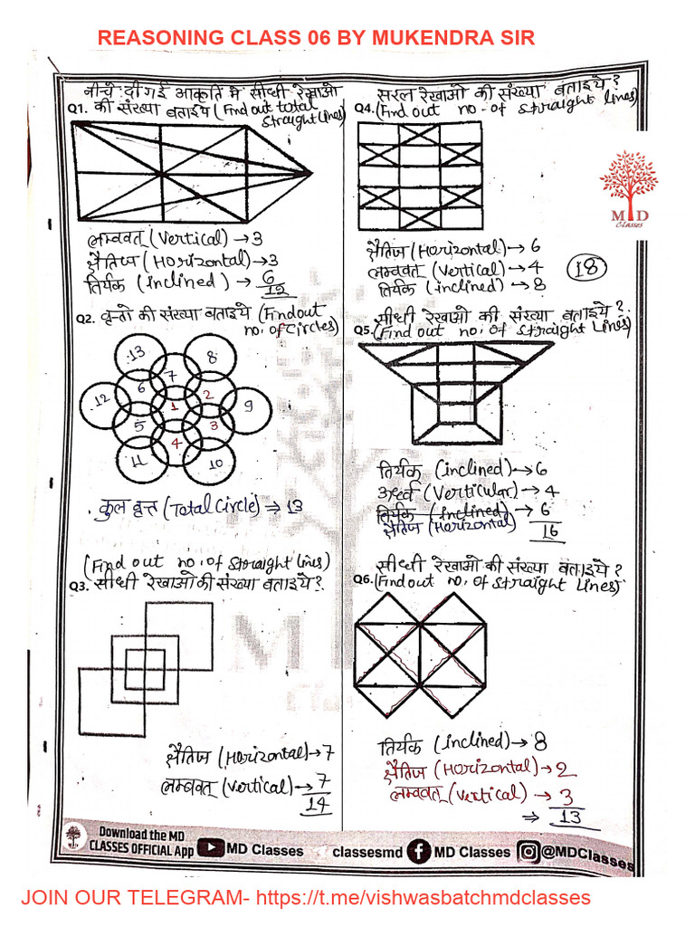 Reasoning Class 06 by Mukendra | PDF