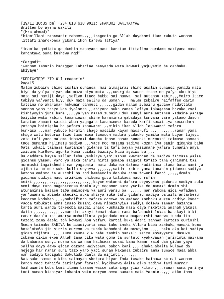 Hakuri Da Kiyayya Complt | PDF