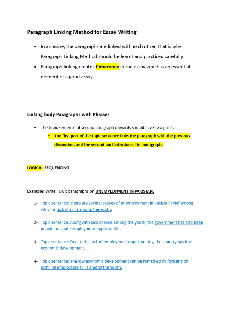 Paragraph Linking Wih Phrases-Updated | PDF