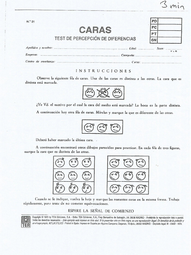 Test de Caras | PDF