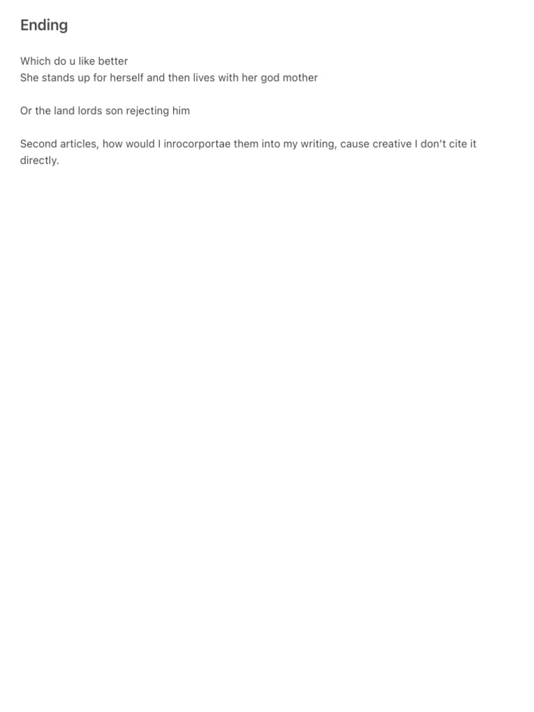 Creative Writing Choices | PDF