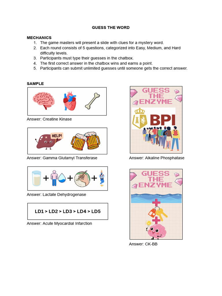 Word Guessing Game Mechanics | PDF