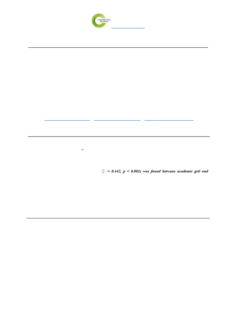 Academic Grit and Mathematical Mindset of BSEd-Mathematics Students in ...