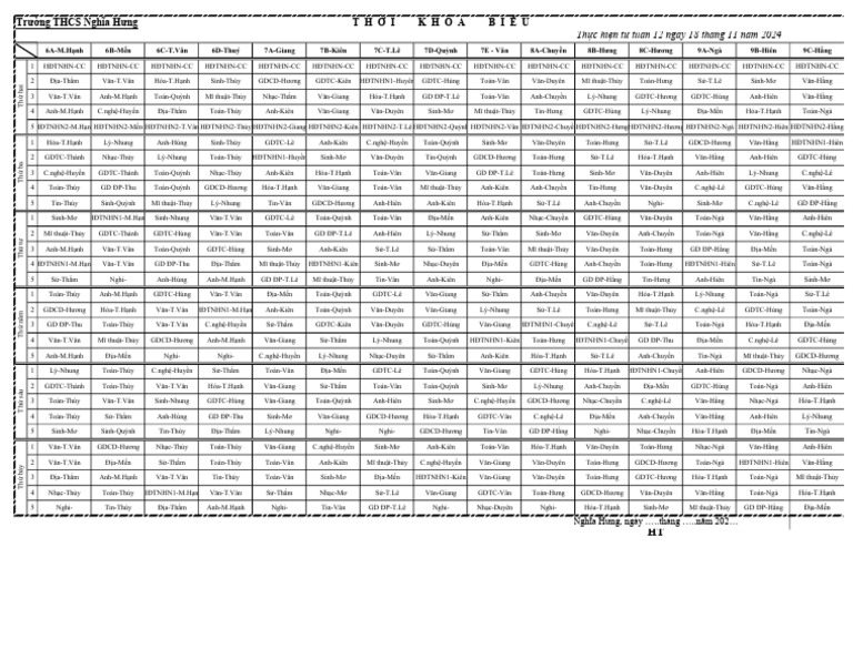 TKB GV Tuan 12 2024 | PDF
