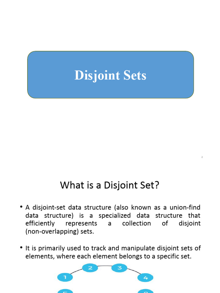 Disjoint Set Data Structure Overview | PDF | Computer Science ...