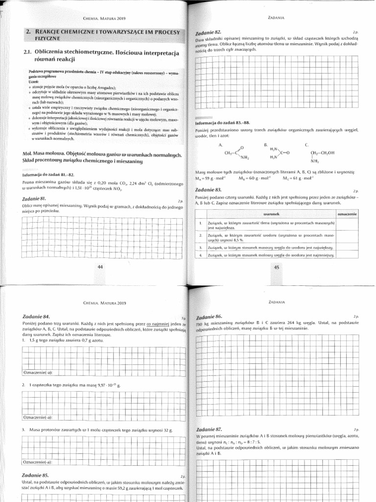Chemia. Zbiór Zadań Maturalnych. - Barbara Pac (Wyd. Omega) | PDF