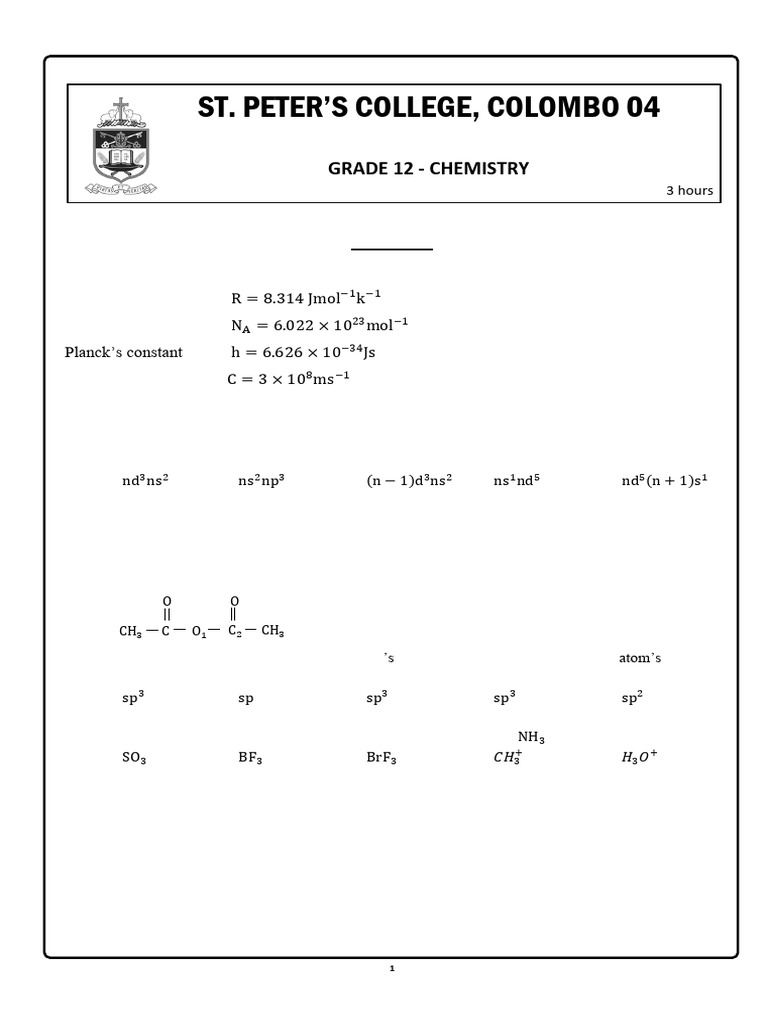 Grade 12 Chemistry Pdf Ion Electron