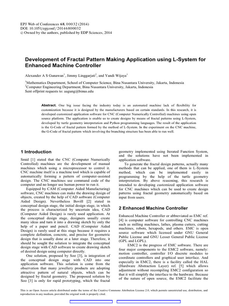Fractal Pattern CNC Design with L-System | PDF | Computer Aided Design ...