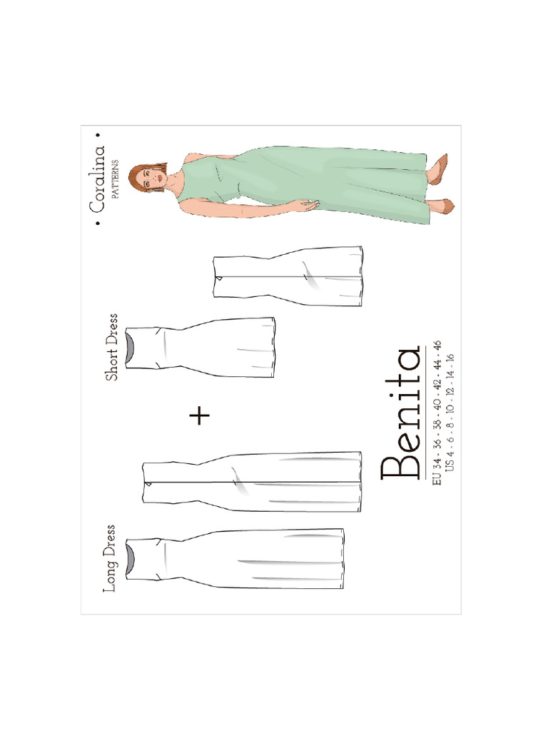 Benita Dress Instructions | PDF | Seam (Sewing) | Sewing
