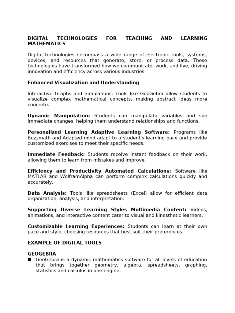 Group 2 Digital Technologies | PDF | Mathematics | Learning