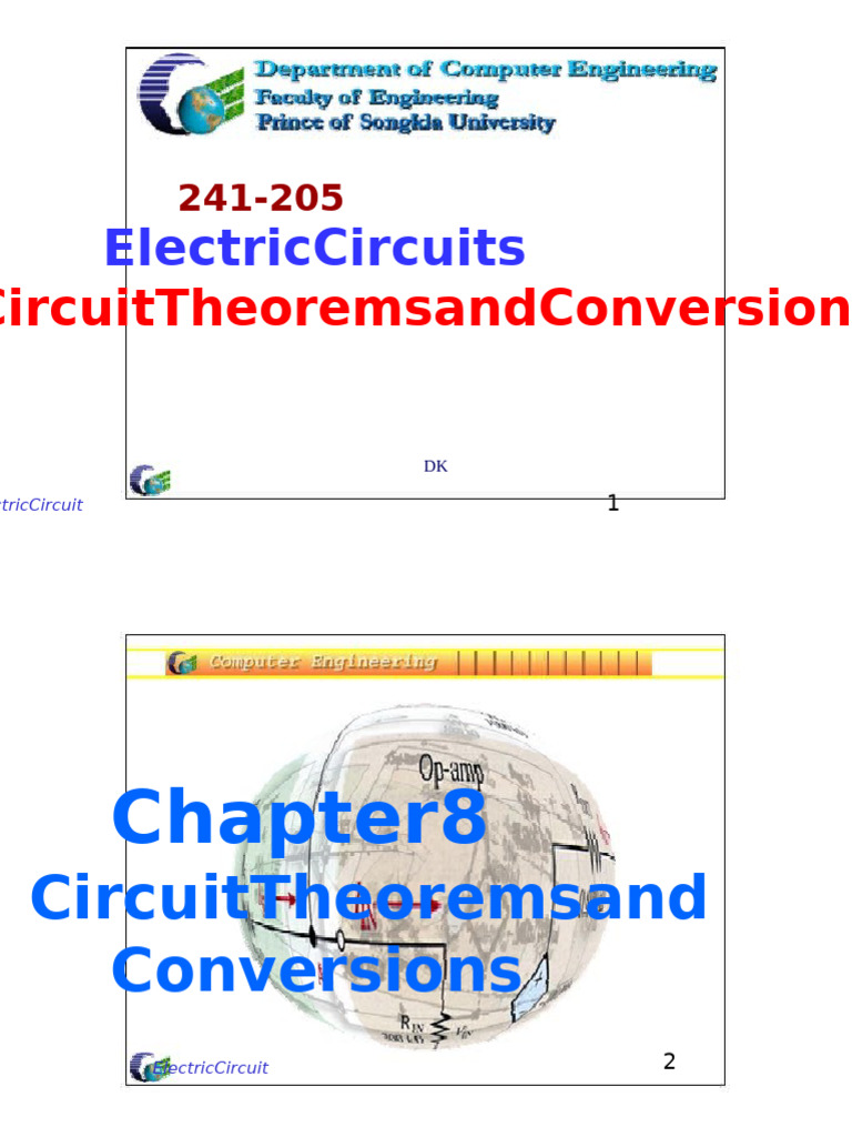 EE6201 Circuit Theorems and Conversions Ok | PDF | Electronics ...