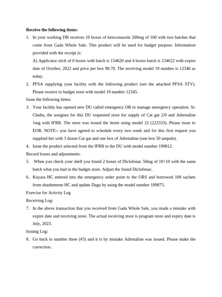 Dagu 2 Inventory Management Update | PDF