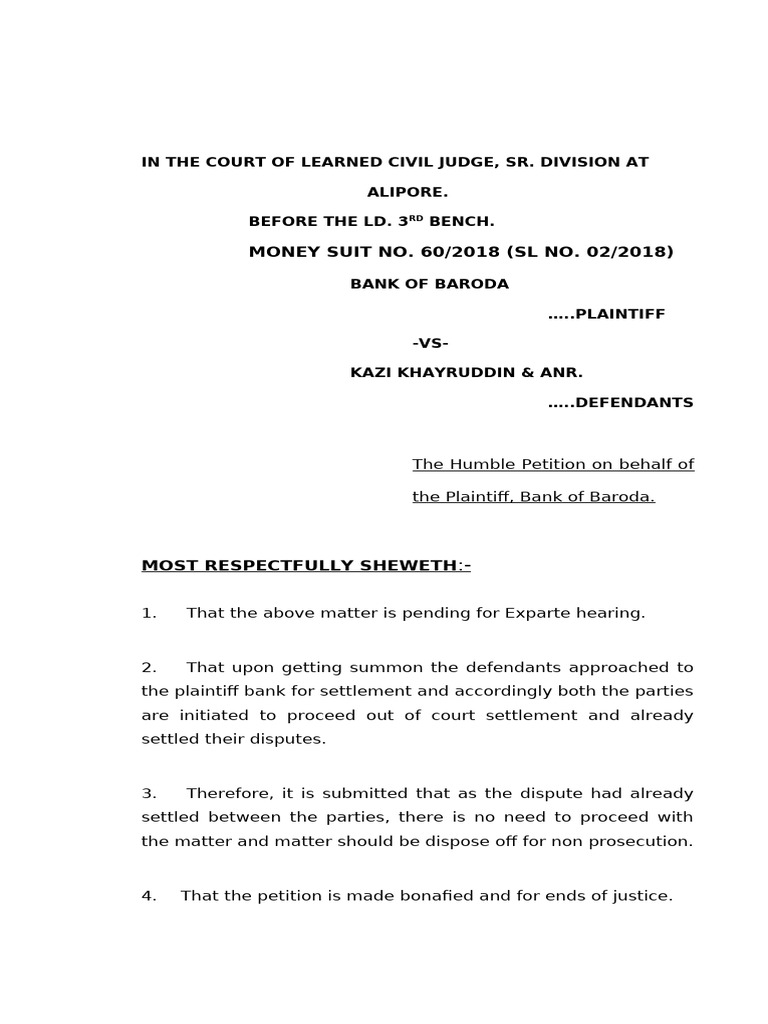 Petition Kazi Khayruddin & Anr. | PDF | Lawsuit | Common Law