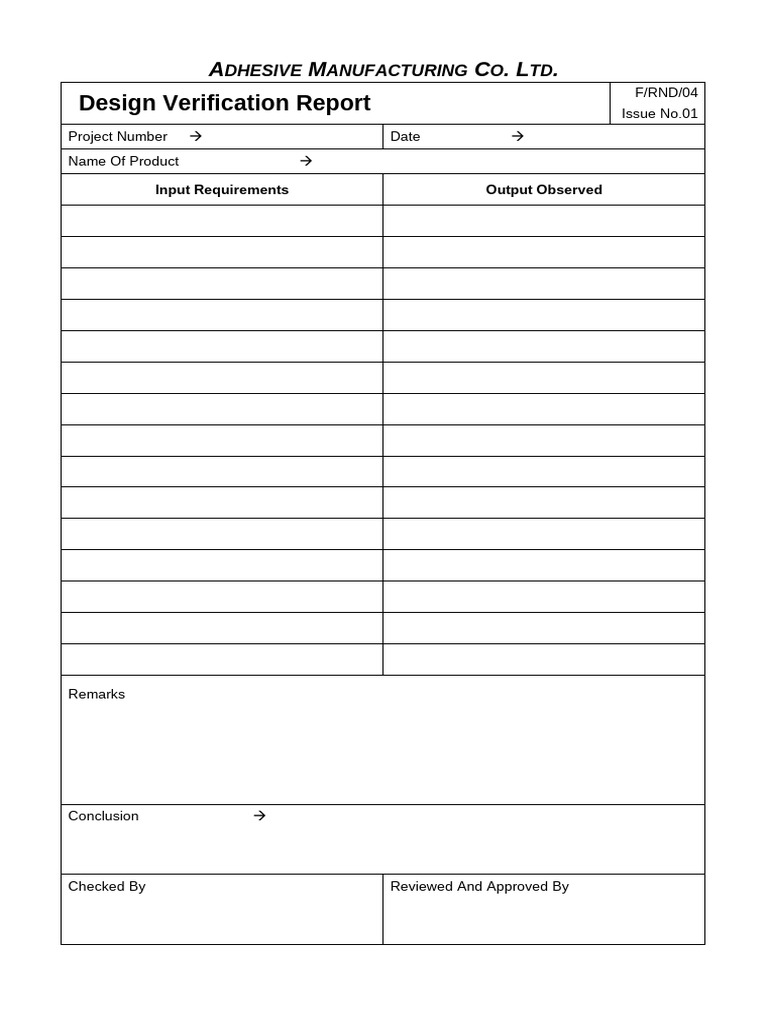 F RND 04 Design Verification Validation Report | PDF