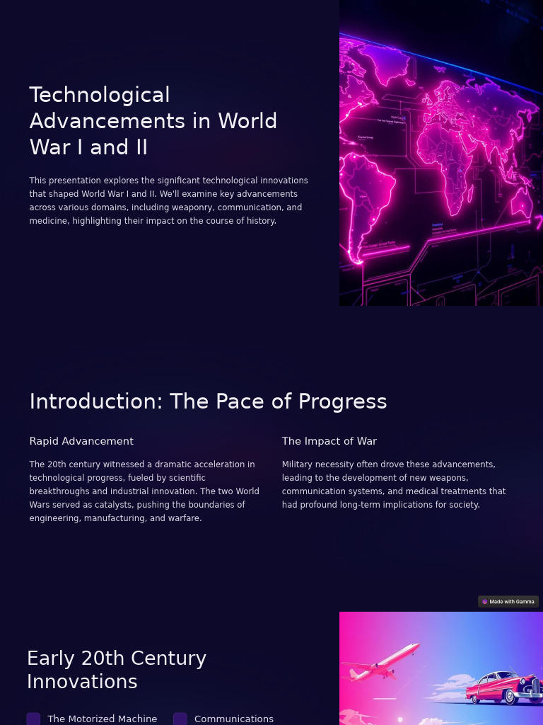 Tech Innovations in WWI and WWII | PDF | Aerial Warfare | Bomber