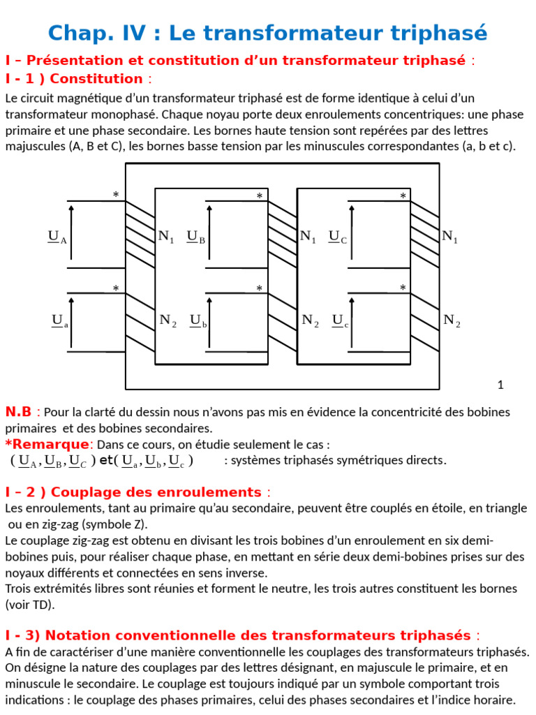 Transformateur triphasé : Guide essentiel | PDF | Transformateur électrique | Inducteur