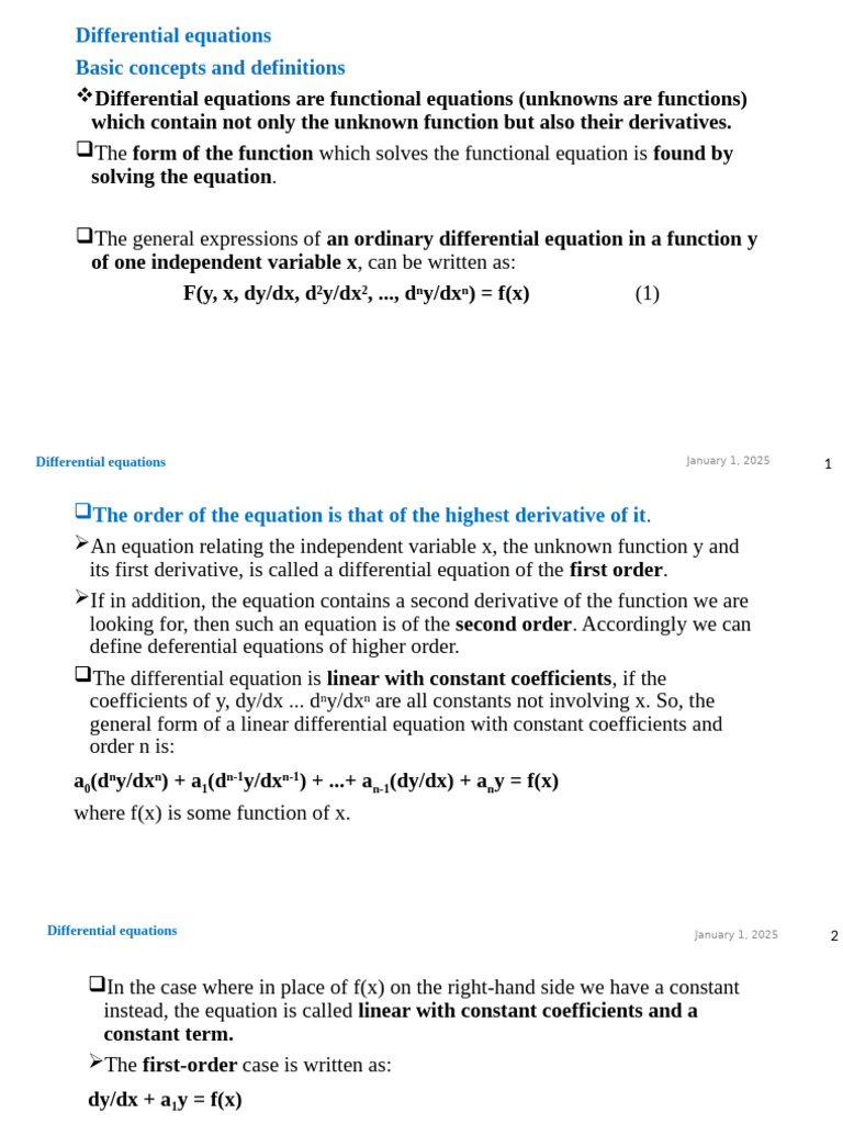 Understanding Differential Equations | PDF | Economic Equilibrium ...