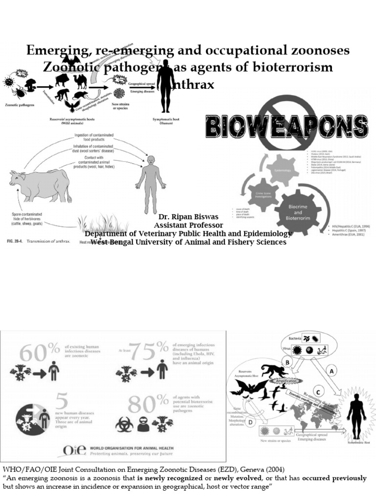 Overview of Zoonoses and Bioterrorism | PDF | Anthrax | Bacillus
